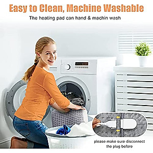 Extra Large Heating Pad - 20"x 40" Electric Heating Pad, Fast Heating Warm Pad, 10 Heat Settings Washable Soft Heat Pad, Dry & Moist Heat for Shoulders, Neck,Abdomen, Back,Limbs