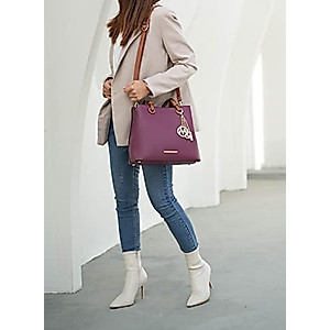 MKF Collection Tote Bag for Women, Vegan Leather Top-Handle Handbag Crossover Purse