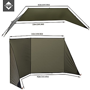 Onewind Emergency Shelter, Survival Shelter Tent, Lightweight Reusable Rainproof Windproof Shelter for Camping, Hiking, Backpacking and Camping Cot, OD Green