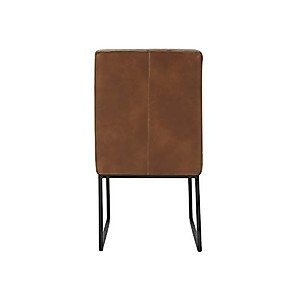 Amazon Brand – Rivet Decatur Modern Faux Leather Dining Chair, Set of 2, 21"W, Tan Brown