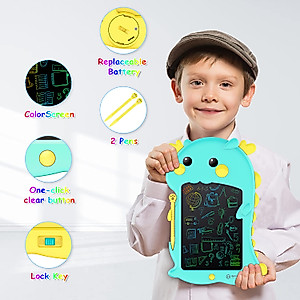 WixGear (2 Pack) LCD Writing Tablet for Kids, Colorful Toddler Doodle Board Drawing Tablet Erasable Reusable Electronic Drawing Pads, Girls Gifts Toys for 3-7 Year Old Girls Boys 8.5 in Pink and Blue