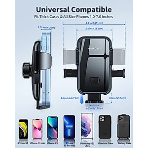 Miracase Phone Mount for Car Vent, Universal Car Phone Holder Mount [Upgraded Vent Clip Never Fall Off] Hands Free Air Vent Cell Phone Holder for Car Cradle in Vehicle Compatible with All Phones