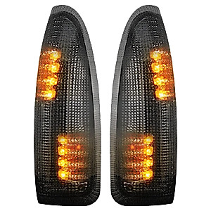 Recon 264120Bk Led Side Mirror Lens 2003-2007 Ford F250/F350 Super Duty & Excursion (2 Piece Set) - Smoked Lens