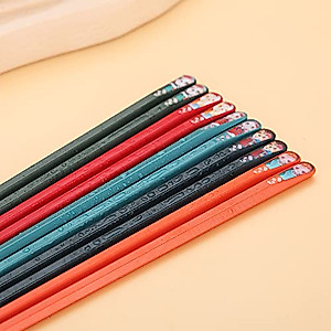 Kyraton Fiberglass Chopsticks 10 Pairs , Non Slip Reusable Chop Sticks for Food, Japanese Chinese Korean Chopsticks, Easy to Use, Dishwasher Safe, 9.5 Inch