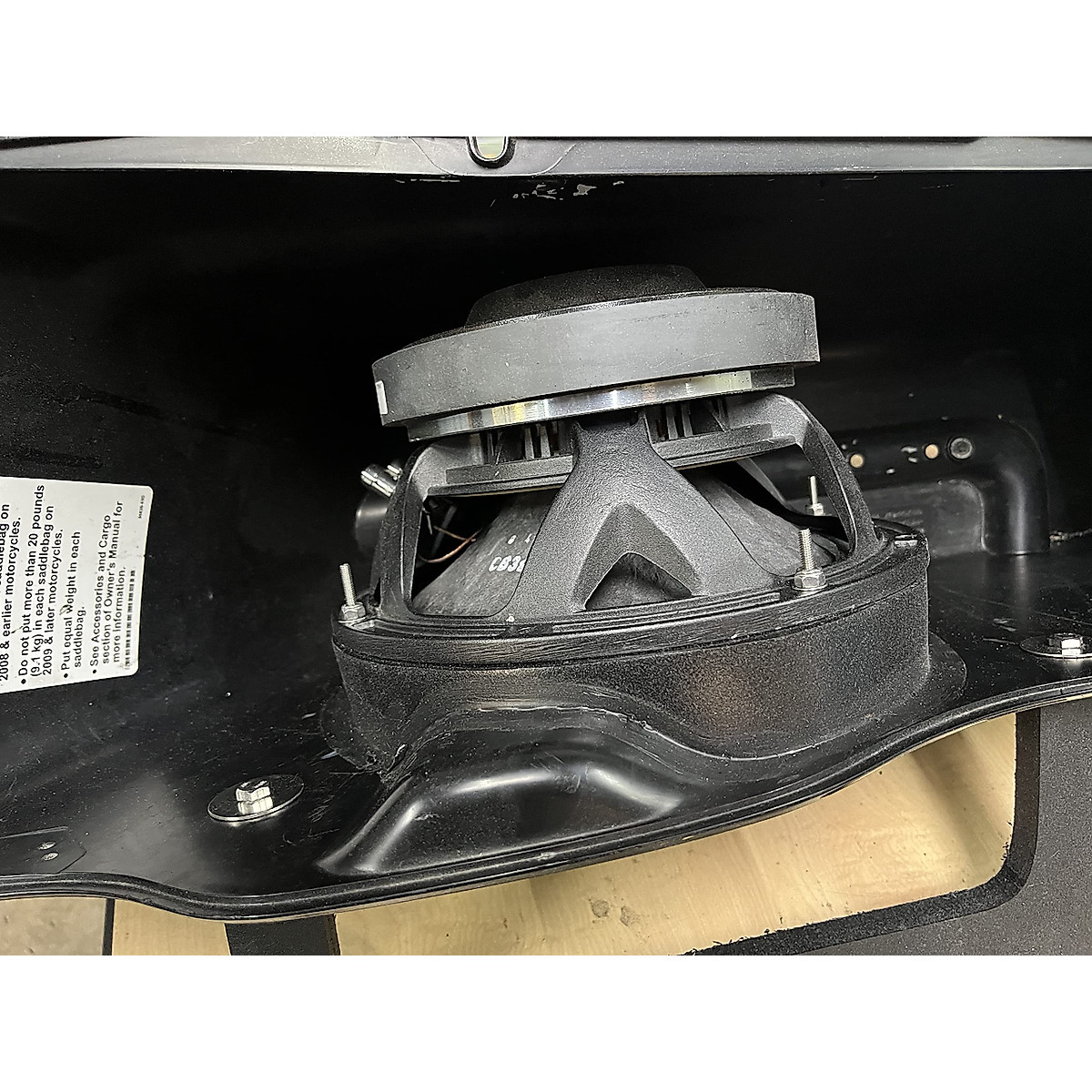 SPL Bagger Audio Harley Saddlebag 10" Mid-mount Inside Speaker Adapter Mounting Rings & Install Kit 2014-2022