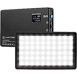 Lume Cube Bicolor Panel Mini LED Light for Professional DSLR Cameras | Adjustable Panel Mini, LCD Display | Photo and Video Lighting, Long Battery Life | Fits Sony, Nikon, Canon, Fuji, Panasonic