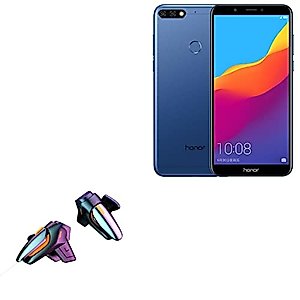 BoxWave Gaming Gear Compatible with Honor 7C (Gaming Gear by BoxWave) - Touchscreen QuickTrigger, Trigger Buttons Quick Gaming Mobile FPS for Honor 7C - Jet Black
