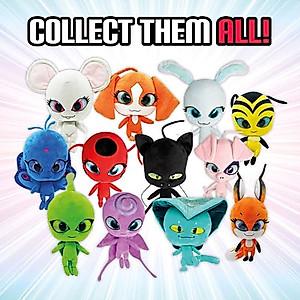 Miraculous Ladybug Kwami Mon Ami Plush Toy - Trixx The Fox, Super Soft Stuffed Animal - 9-inch Collectible Plush Figure, Ladybug & Cat Noir, Gift Stocking Stuffer for Kids & Collectors