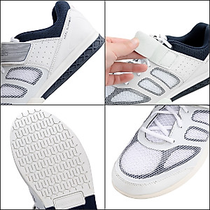 Nordic Lifting Weightlifting Shoes Compatible for Crossfit & Gym - Men's Sneakers - VENJA (White, 8 US)