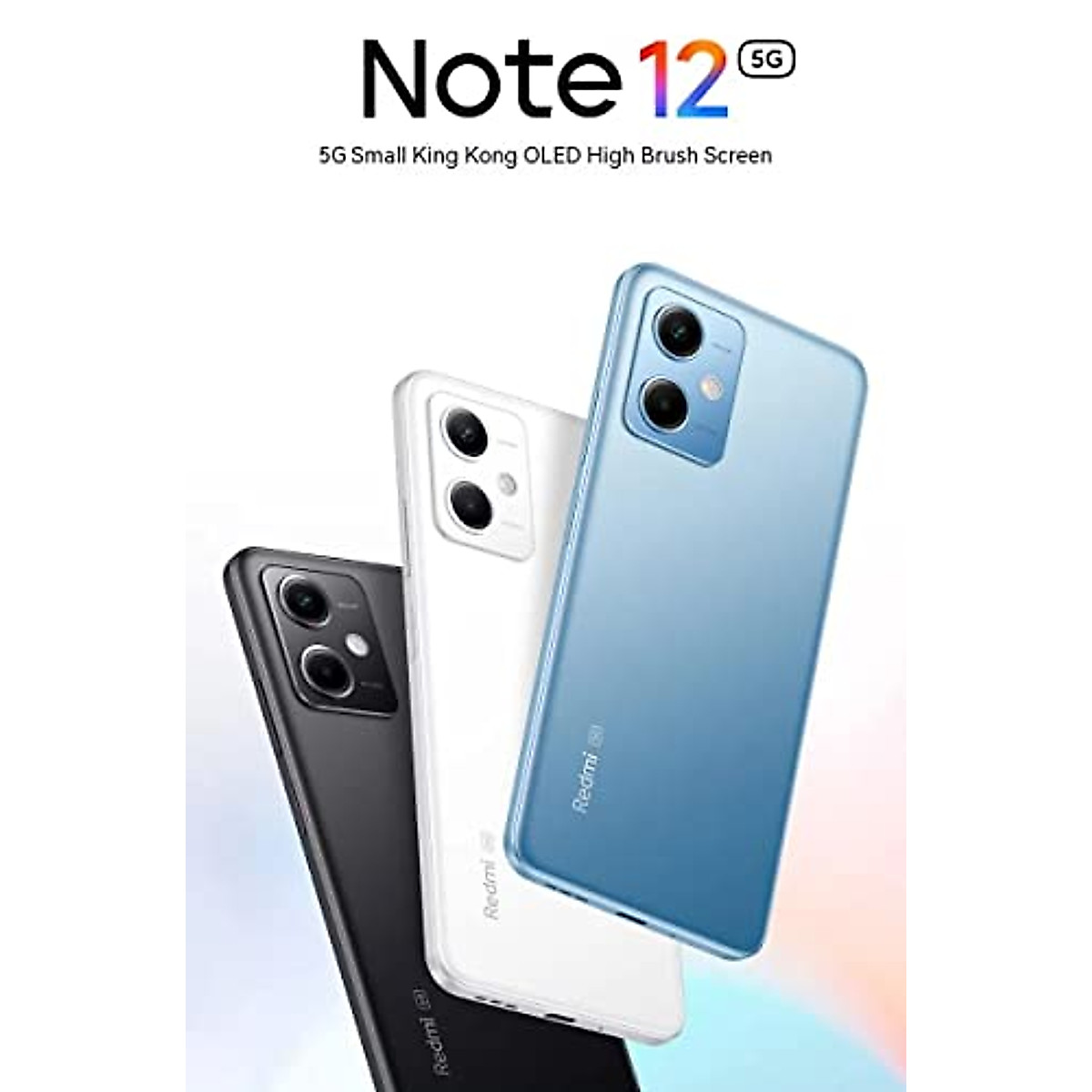 Xiaomi Redmi Note 12 5G (128GB + 6GB) Factory Unlocked 6.67" 48MP Triple Camera (ONLY T-Moble/Tello/Mint USA Market) + Extra (w/Fast Car Charger Bundle) (Mystique Blue)