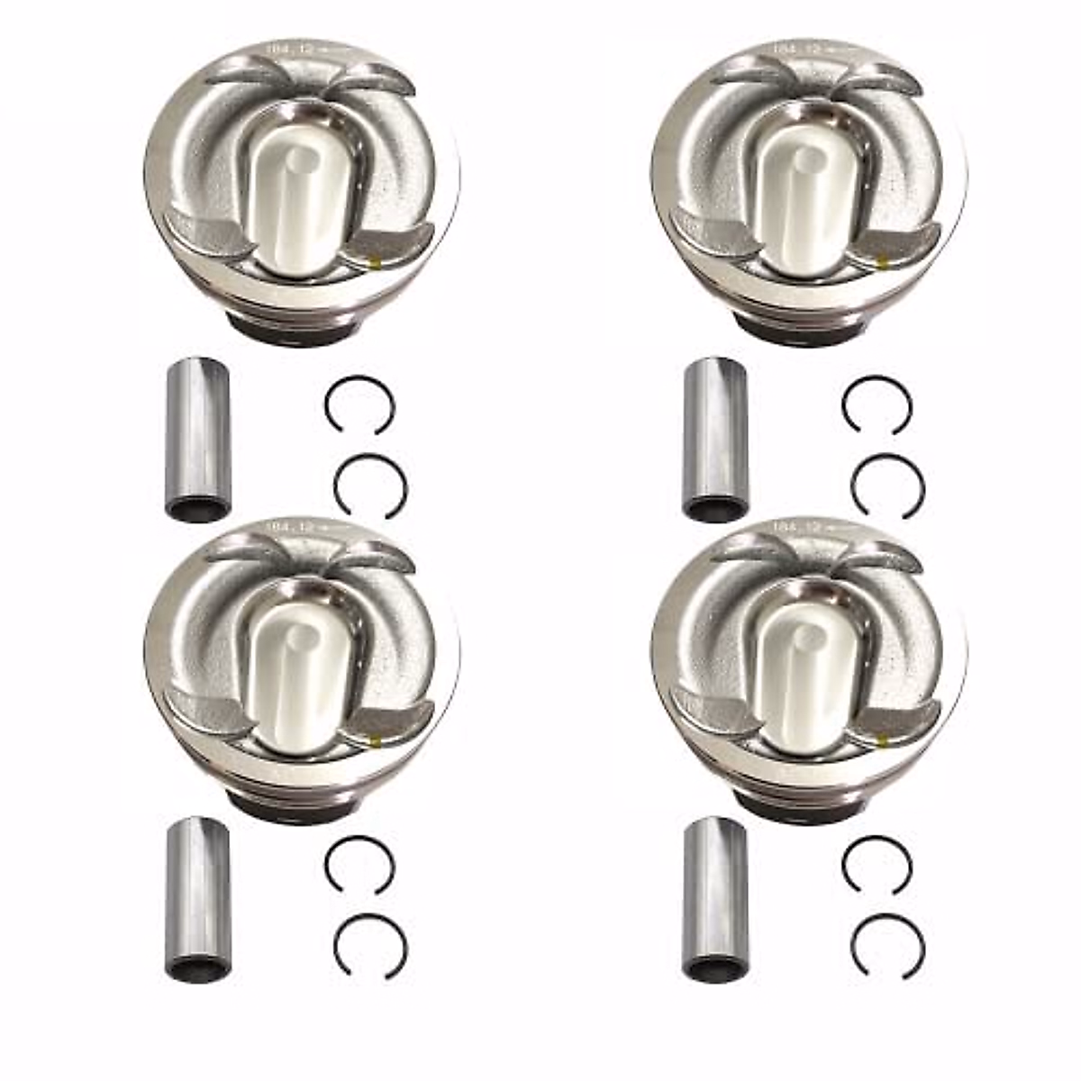 AMPSTOE 4pcs Piston & Rings Set Compatible With Jaguar XE/XF/XJ Volvo XC/S60 Land Rover Discovery Sport Freelander 2 Range Rover Evoque 2.0T 2012-2017 Fit for AG9Z6108L (STD)