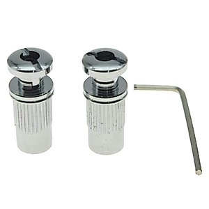 KAISH Guitar Locking Tailpiece Mounting Studs Locking Stop Bar Posts Wraparound Bridge Locking Posts Chrome