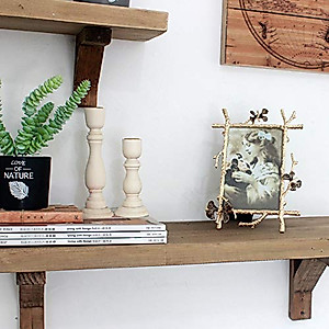 Funerom Metal Frame Picture Frame 4x6 inch Photo Display for Desk (Golden)