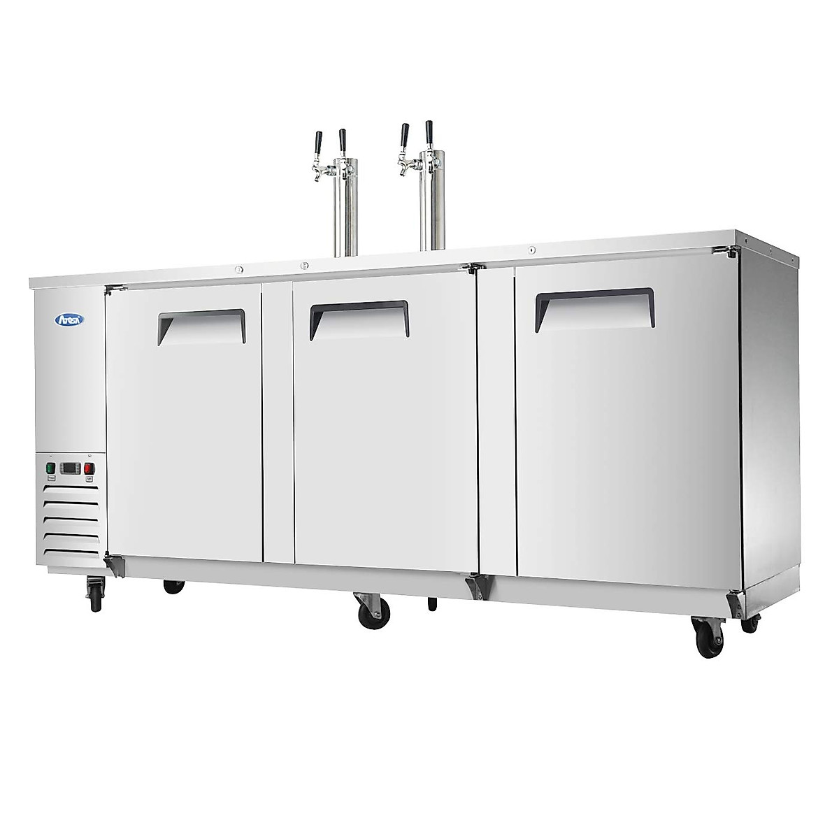 Atosa Kegerator Refrigerator Commercial Beer Cooler, MKC90 Keg Coolers with Tap, Three Doors for Bar, 30.1 Cu.Ft. 33?-38?