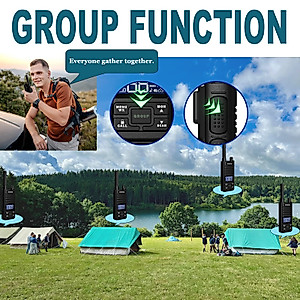 SAMCOM GMRS Radios Long Range Walkie Talkies for Adults, 30 Channels GMRS Two Way Radios Handheld, Upgrade T2 2-Way Radios USB-C Rechargeable, NOAA Weather Alert & Group Call for Camping Hiking, 4 Pcs