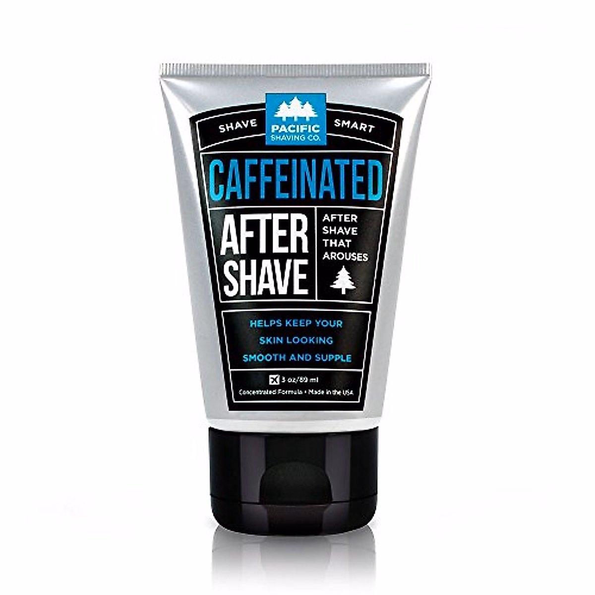 Pacific Shaving Company Caffeinated Aftershave - Helps Reduce Appearance of Redness, With Safe, Natural, and Plant-Derived Ingredients, Soothes Skin, Paraben-Free, Made in USA, 3.4 oz