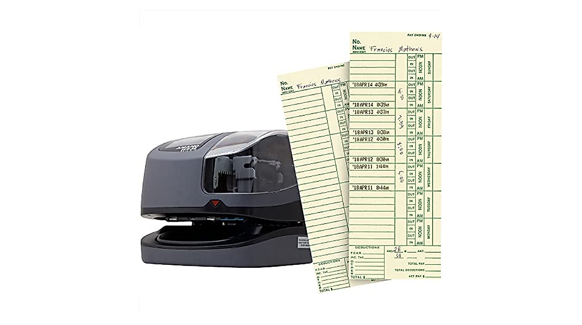 AMANO TCX-35 Time Clock & Date Stamp for Work Hours