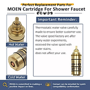 130156 Thermostatic Water Valve Replacement for Moen Thermostatic Cartridge 130156 Thermostatic Cartridge for 3/4" inch Shower Faucet