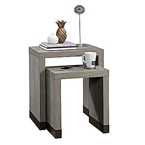 Sauder Manhattan Gate Nesting Tables, Mystic Oak finish