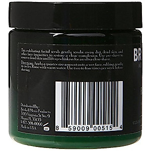 Brickell Men's Renewing Face Scrub for Men, Natural and Organic Deep Exfoliating Facial Scrub Formulated with Jojoba Beads, Coffee Extract and Pumice, 4 Ounce, Scented