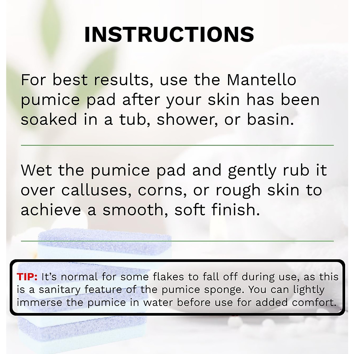 Mantello Pumice Stone for Feet- Foot Scrubbers for Shower and Foot Tub- Pumice Stone for Feet Callus Remover- Double Sided Foot Scrubber Dead Skin Remover- 4 Pack