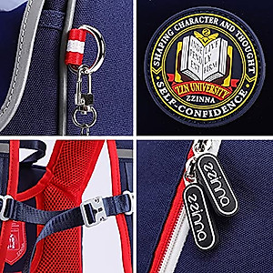 ZZINNA Teenage Girls' Boys Backpack Middle School Students Bookbag Outdoor Daypack with Chest Strap, Blue