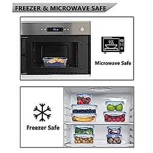 Mengico Food Storage Containers Meal Prep Container Airtight Food Storage Containers Plastic Food Containers With Lids Lunch Containers[8 Pack, 73 Ounce]