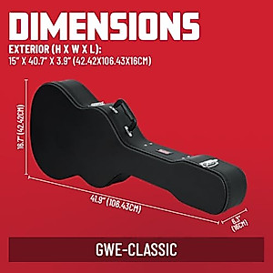 Gator Cases Hard-Shell Wood Case for Classical Nylon String Acoustic Guitars (GWE-CLASSIC)