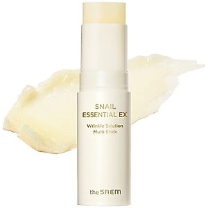 THESAEM Snail Essential EX Wrinkle Solution Multi-Purpose Balm Stick – Anti Aging & Moisturizing – Face & Eye Treatment – With Snail Collagen & Honey for Moist Glow, 0.4oz.