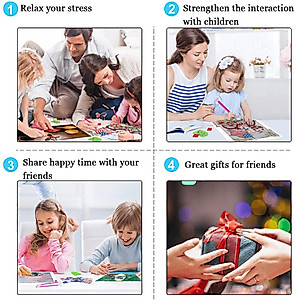 Santiway 6 Pack Cartoon Diamond Art Painting Kits for Adults&Kids 5D Diamond Art Kit for Beginners DIY Paint with Round Full Drill Gem Art Painting for Home Wall Decor(11.8x15.7inch)