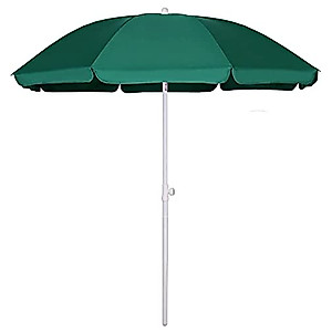 AMMSUN 6FT Portable Picnic Outdoor Canopy Sunshade Beach Umbrella with Tilt Function, Small Patio Umbrella - Portable Outdoor Sun Umbrella With UV50+ Protection,Beach Chair Umbrella 6' Green