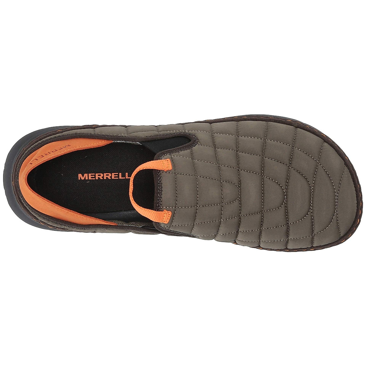 Merrell mens Hut Moccasin, Olive, 8 US