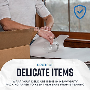 Packing Paper Sheets for Moving - 15lb - 480 Sheets of Newsprint Paper - Must Have in Your Moving Supplies - 27" x 17" - Made in USA