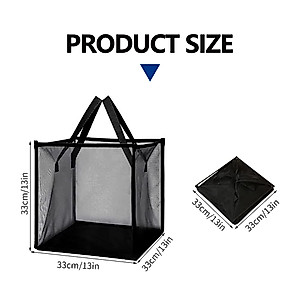 Foldable Laundry Hamper, Portable Mesh Laundry Basket with Handles, Collapsible Washing Laundry Bin Organizer for Storage Clothes Toys In Bedroom Bathroom
