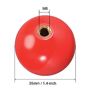 uxcell Joystick Ball Top Handle Rocker Round Head Arcade Game DIY Parts Replacement Red 2Pcs