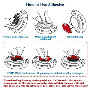 volport Pops Sticky Adhesive Replacement for Car Mount, 6 Pack 3M Dots VHB Sticker Pads Double Sided Tape for Magnetic Dashboard Cell Phone Holder Wall Socket Base with 2 Pack Round Metal Plate Discs