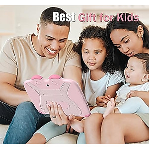 YINOCHE Kids Tablet 10 inch Android Tablet for Kids 64GB Toddler Tablet with Case WiFi Children's Tablets with Dual Camera Touch Screen Kids Apps Installed Tablet for Toddlers Netflix YouTube (Pink)