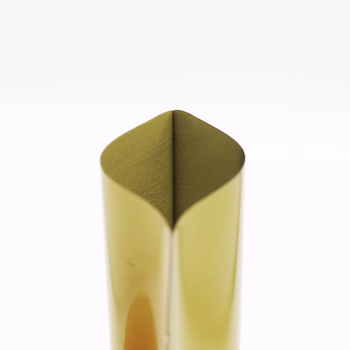 100x Gold/Silver/Gold Long Flat Open Top Bags with Oval Window 6x20cm (2.3x7.8")