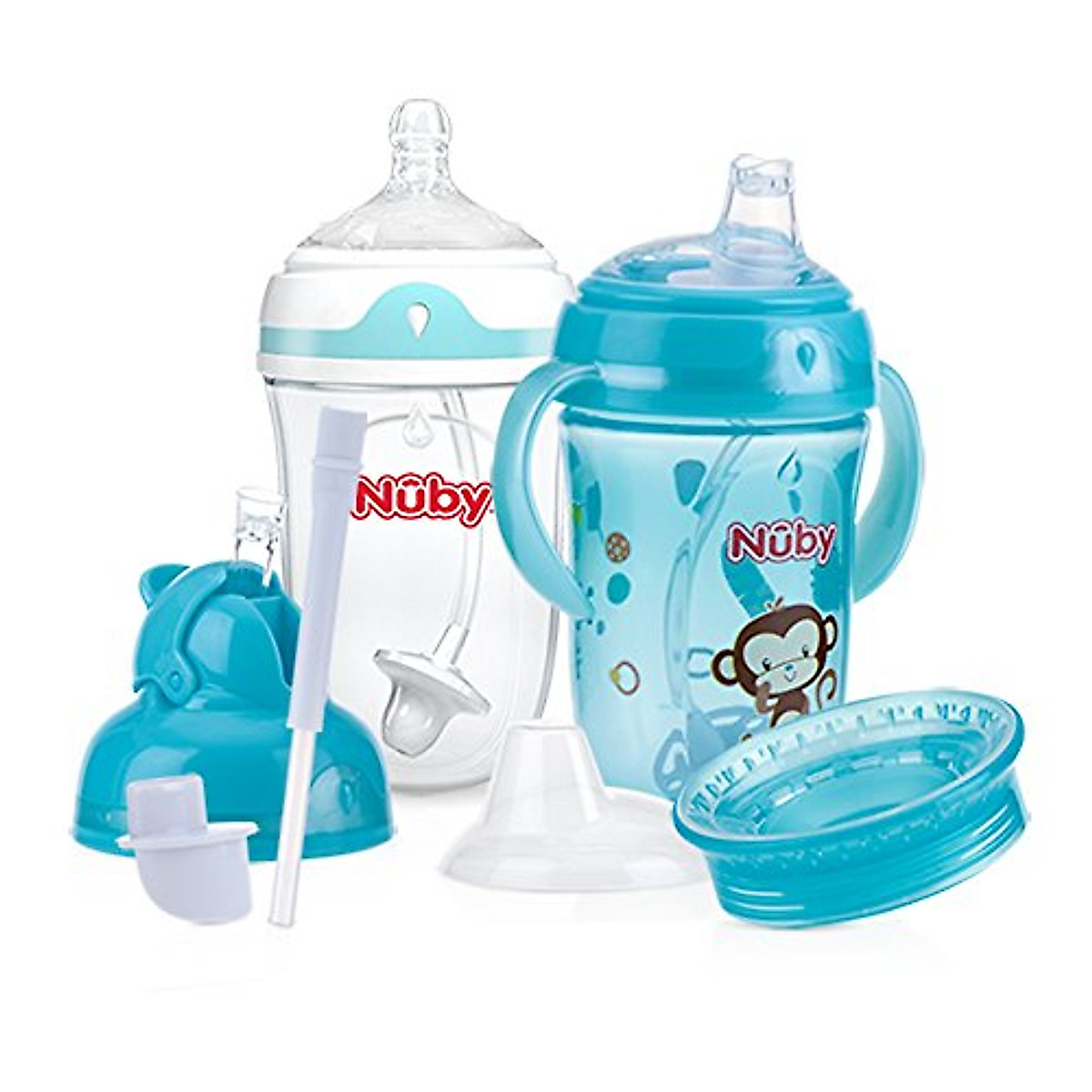 Nuby 6 Stage 360 Comfort Cup Starter, 4 Piece Set