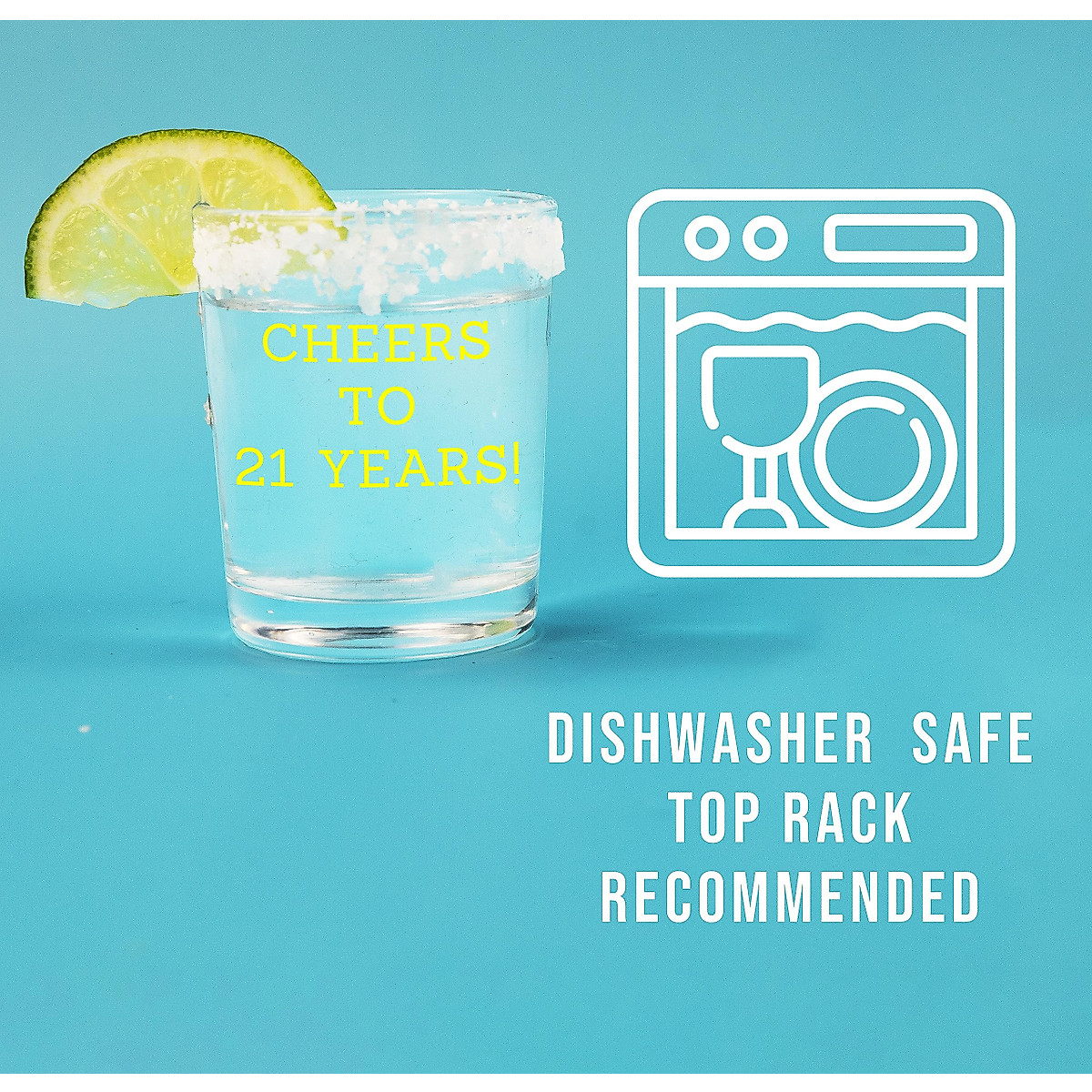 Personalized Printed 2.5oz 1pk Shot Glasses – Customized Gift for Women Men, Custom Message Name Date, Birthday Gift Ideas Friend Her Him, 21st Party Favors, Cute Funny, 16 Colors, Your Text Here