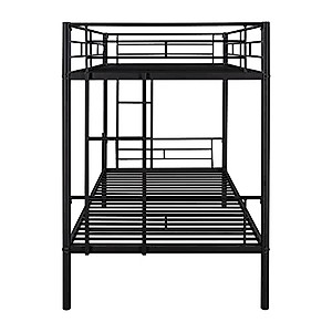 GNIXUU Metal Bunk Bed Twin Over Twin Sturdy Heavy Duty Bunk Beds with 2 Side Ladders, Space Saving, No Box Spring Needed, for Boys Girls Teens Adults