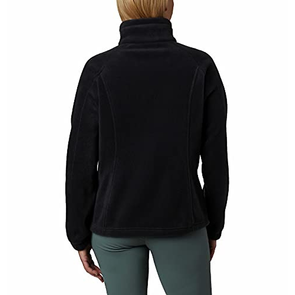 Columbia Womens Benton Springs Full Zip Fleece, Black, X-Large