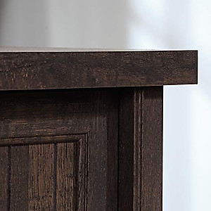 Sauder Costa Executive Desk, W 65.118 X D 29.528 X H 30.00, Coffee Oak finish