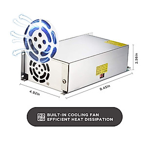 48V 16.67A 800W LED Switch Power Supply Driver AC 115-230V to DC 48V Transformer for LED Strip CCTV Security System,Camera,3D Printer,Computer Project,Motor
