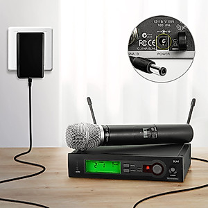 PwrON Compatible AC Adapter 12V Replacement for Shure SLX4 PGX4 BLX4 BLX88 BLX4R GLXD6 UABiasT PG4 PGX4 PGXD4 SLX4L P2T FP33 Wireless Receivers Power Supply Cord