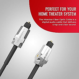 Monster M-Series 1000 Fiber Optical Digital Audio Cable Toslink Cable for Sound Bar, TV - 1.5 Meters (4.9 Ft)