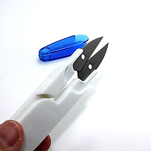 CJESLNA 1 X Thread Cutter Scissors Clipper Snips&Safety Cover for Cross-stitch Embroidery Random Color