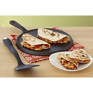 IMUSA USA Preseasoned Cast Iron Comal 9.5-Inch, Black