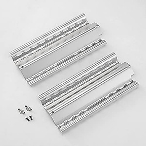YIHAM KA733 Universal Grill Replacement Adjustable Heat Plate Shield, Stainless Steel Heat Tent, Flavorizer Bar, Burner Cover, Flame Tamer for Gas Grills, Extends from 12" up to 22", 1 Pack