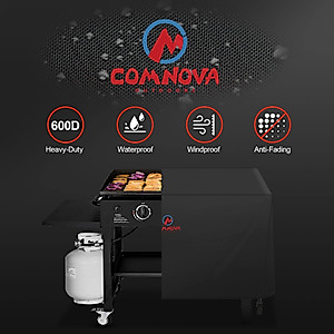 Comnova Griddle Cover for Blackstone Griddle 28 Inch - 600D Flat Top Griddle Cover for Blackstone 28" Single Shelf Griddle Heavy Duty Waterproof, Outdoor Cover for Blackstone 1517, Tailgater and More